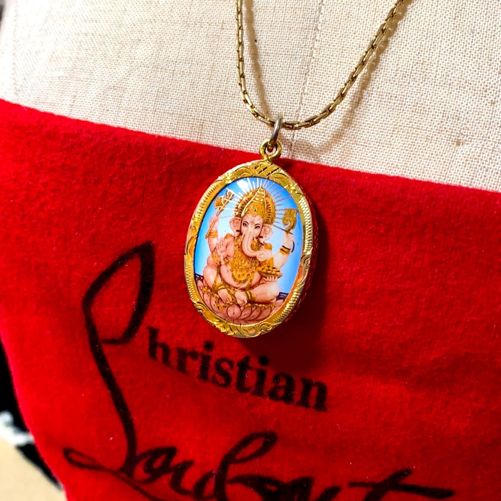 1960s Sarah Cov Goddess Pendant Necklace - Gem